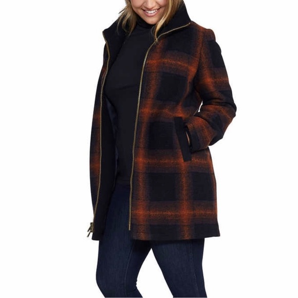 Pendleton | Jackets & Coats | Pendleton Ladies Wool Blend Funnel Neck Winter Walker Coat Navy ...